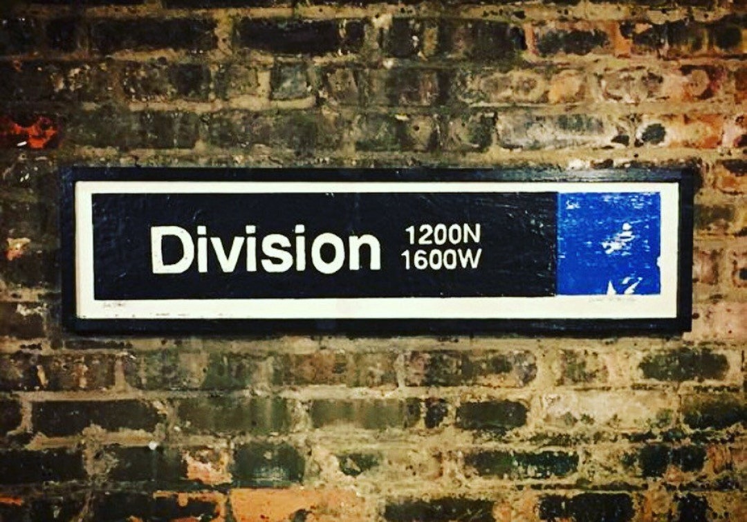 Division Blueline L Train Poster, Division CTA Station Artprint ...