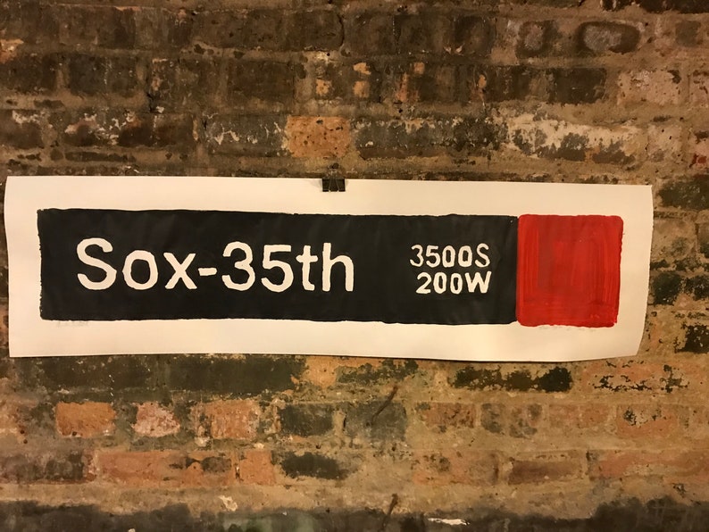 Sox-35th L Train Sign, Sox Redline Sign, White Sox Memorabilia ...