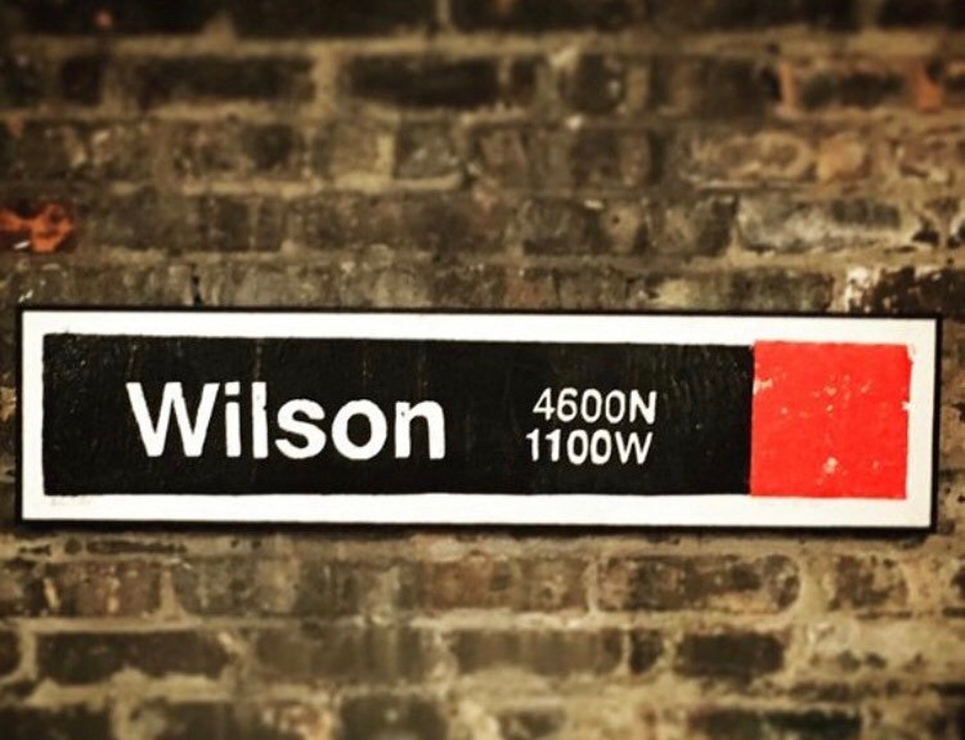 Wilson L Train Sign - Etsy