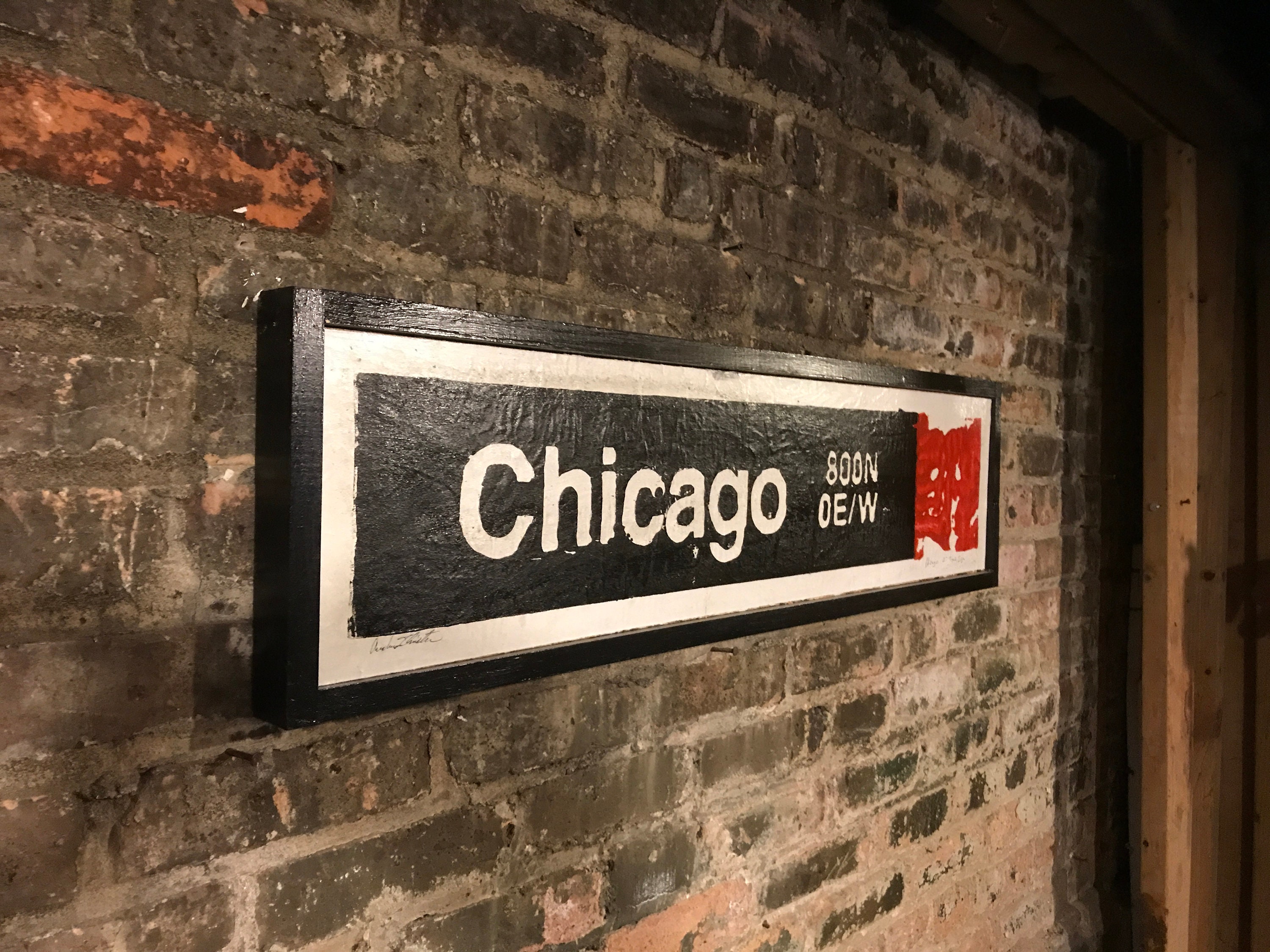 Chicago L Train Sign, Chicago Train Sign, Chicago Red Line Sign, Train ...