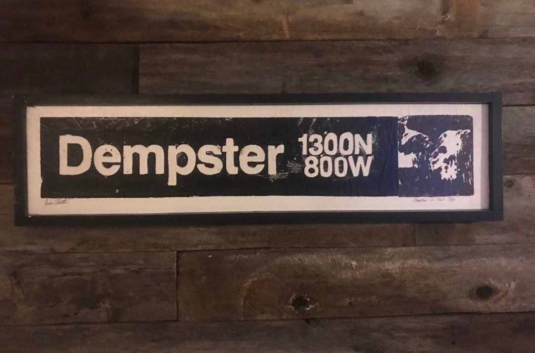 Dempster Purpleline L Train Sign, Dempster CTA Station Poster ...