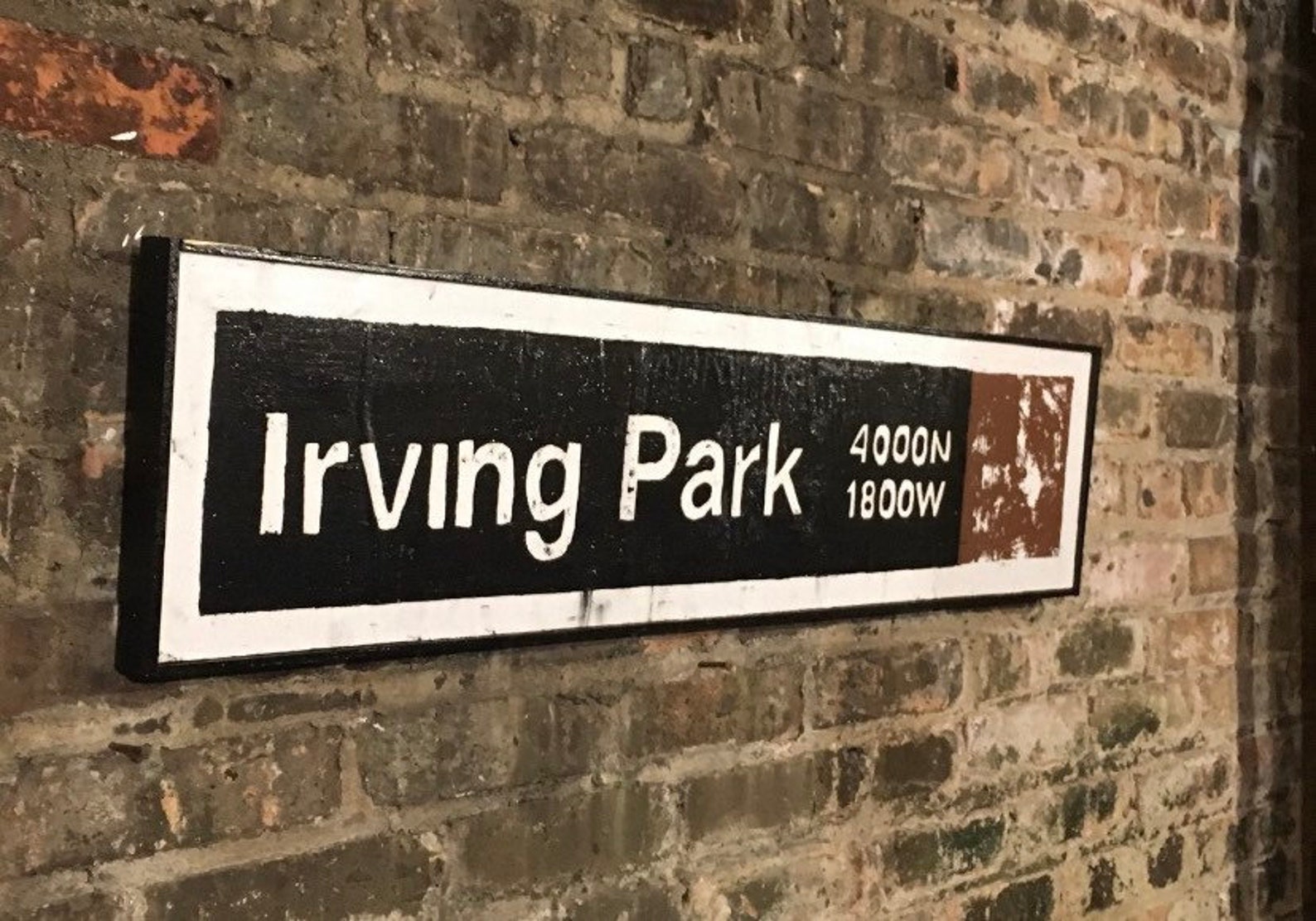 Irving Park L Train Sign - Etsy