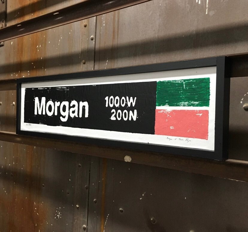 Morgan L Train Sign, Morgan Green Line Train Station Sign, Chicago ...