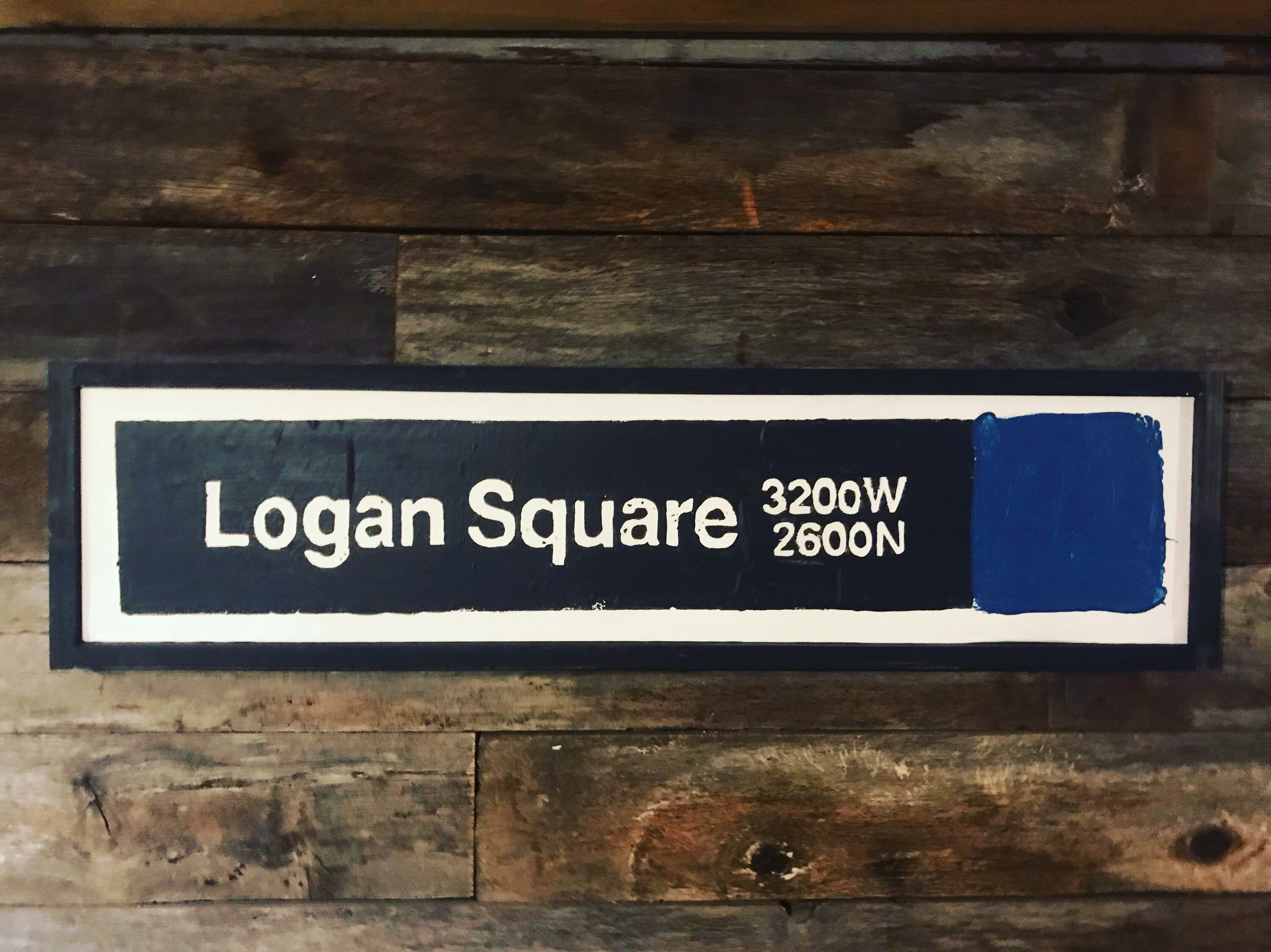 Logan Square L Train Sign, Logan Square Blueline Poster, Logan Square ...