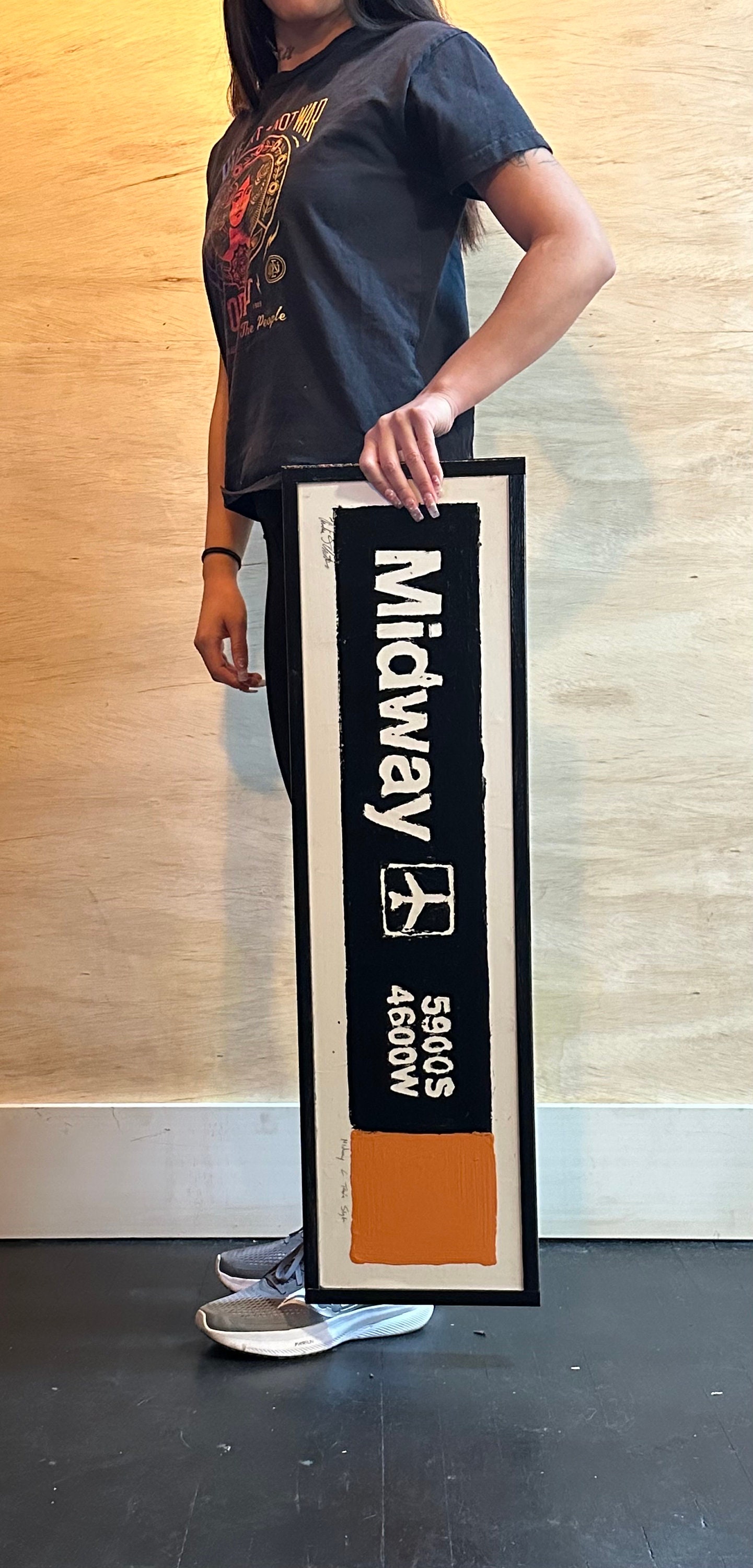 Midway L Train Sign, Midway Orange L Train Sign, Wooden Subway Sign ...