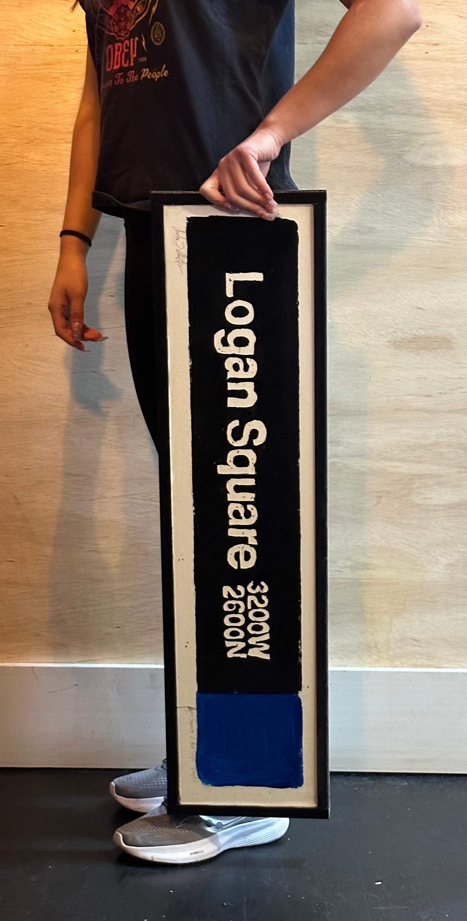 Logan Square L Train Sign, Logan Square Blueline Poster, Logan Square ...