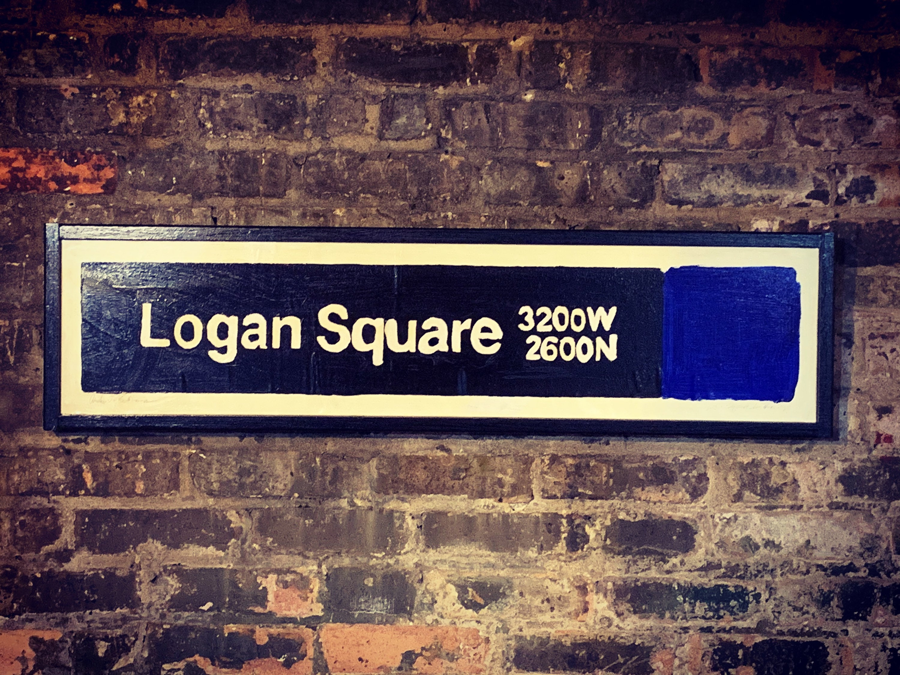 Logan Square L Train Sign, Logan Square Blueline Poster, Logan Square ...