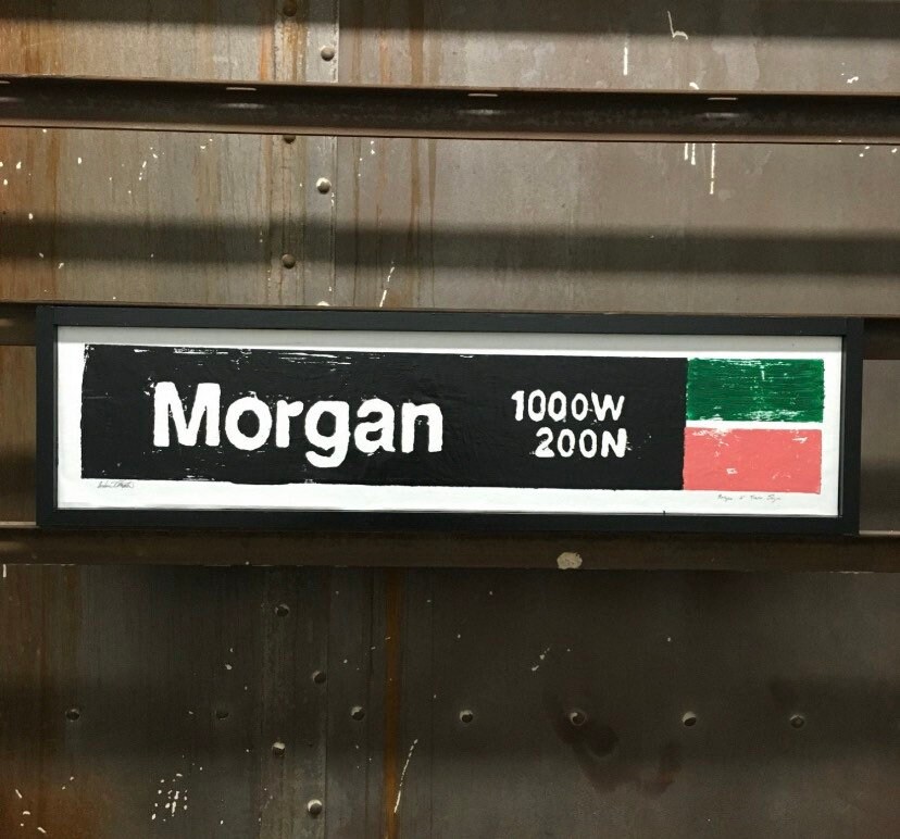 Morgan L Train Sign, Morgan Green Line Train Station Sign, Chicago ...