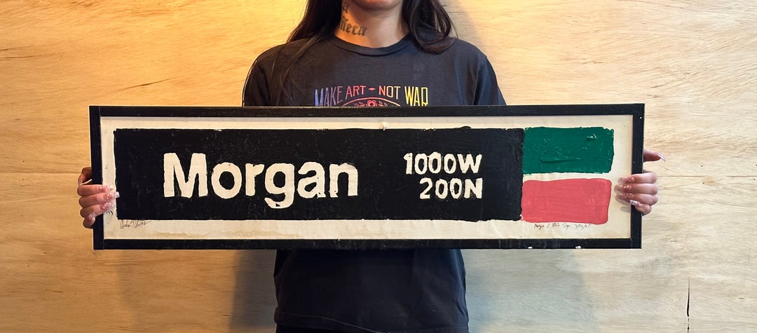 Morgan L Train Sign, Morgan Green Line Train Station Sign, Chicago ...