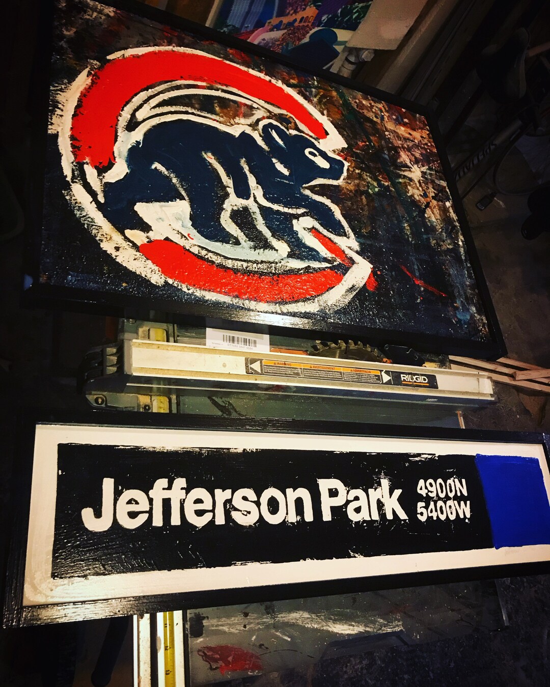 Jefferson Park Blueline Sign, Jefferson Park L Train Sign, Jefferson ...