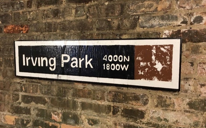 Irving Park L Train Sign - Etsy
