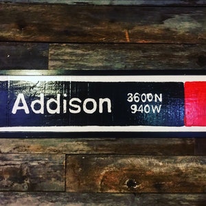 Addison Train Sign, Addison L Train Sign, Cubs Train Sign, Addison ...