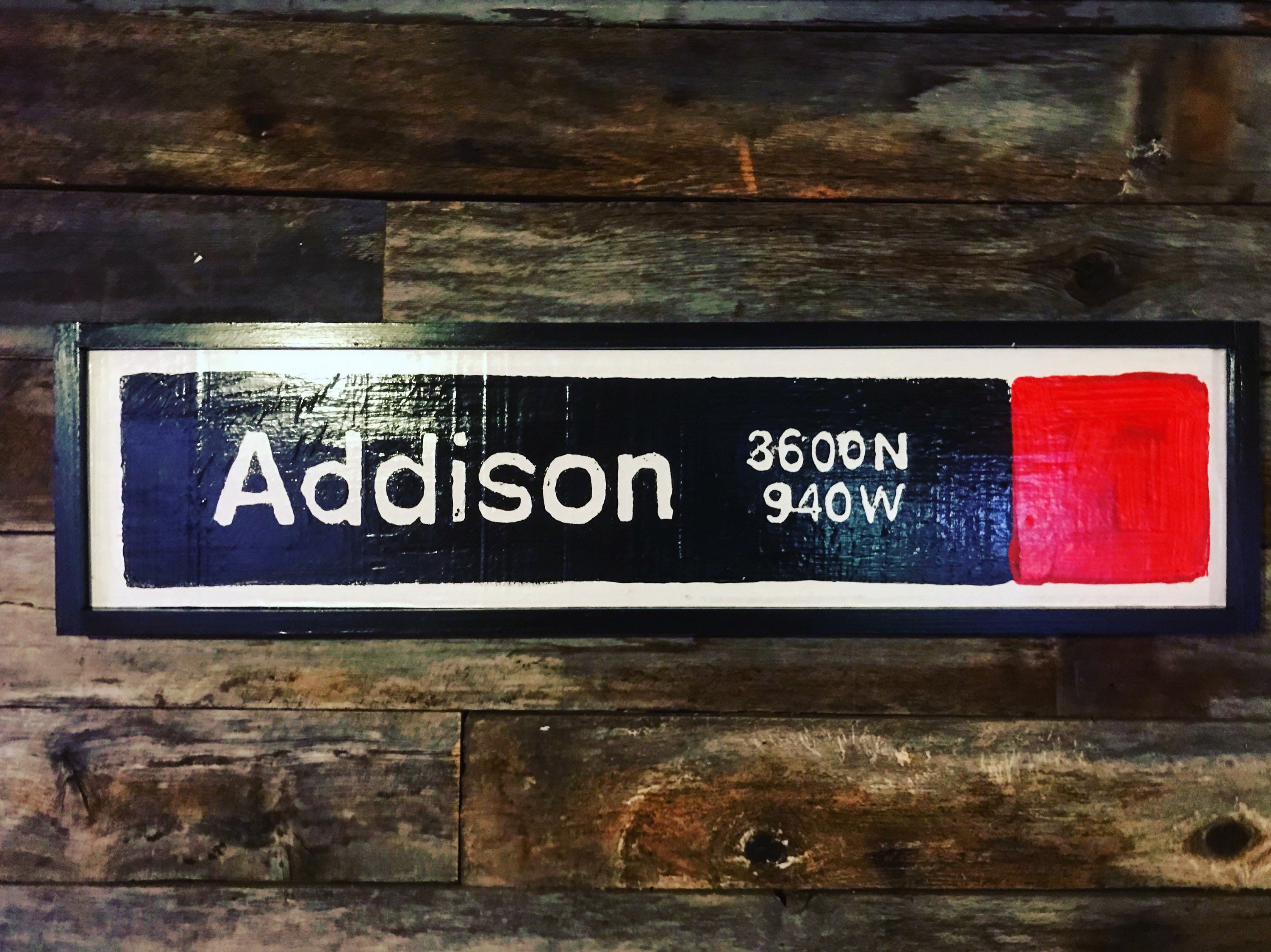 Addison Train Sign, Addison L Train Sign, Cubs Train Sign, Addison ...