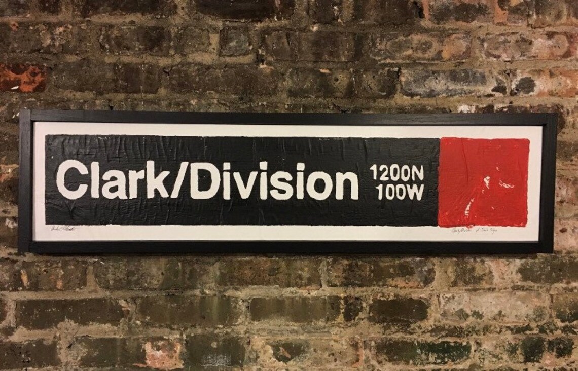Clark/division L Train Sign - Etsy