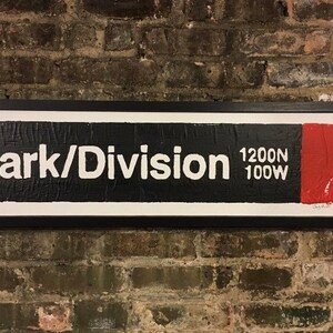 Clark/division L Train Sign - Etsy