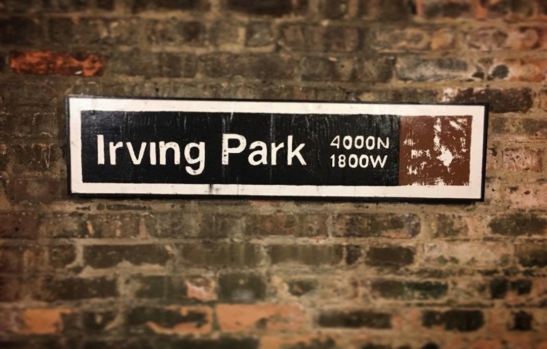 Irving Park L Train Sign - Etsy