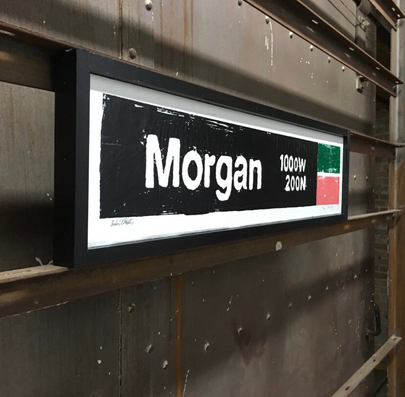 Morgan L Train Sign, Morgan Green Line Train Station Sign, Chicago ...