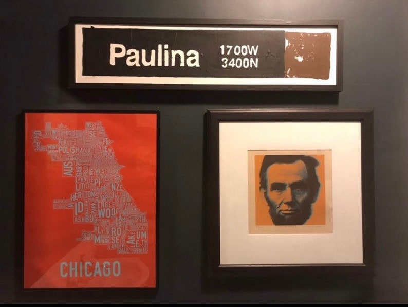 Paulina Brown Line L Train Sign, Paulina Train Station Poster, Paulina ...