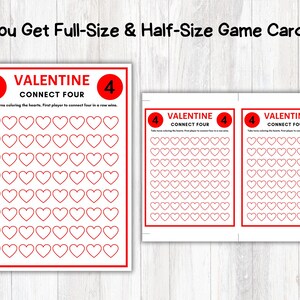 Valentine Connect Four Game | Printable Party Activity (PDF Download ...