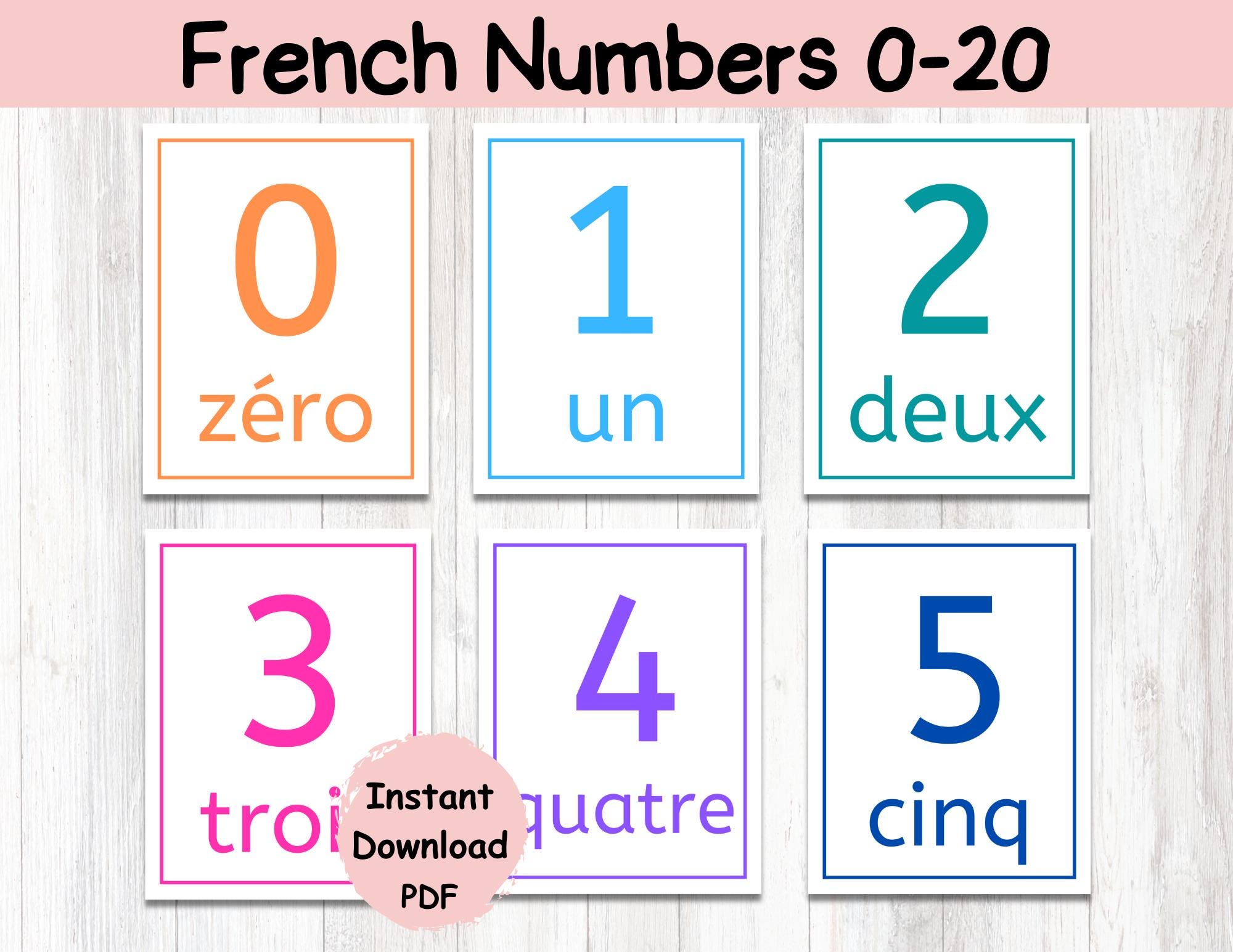 Grafico De Numeros Franceses Números En Francés