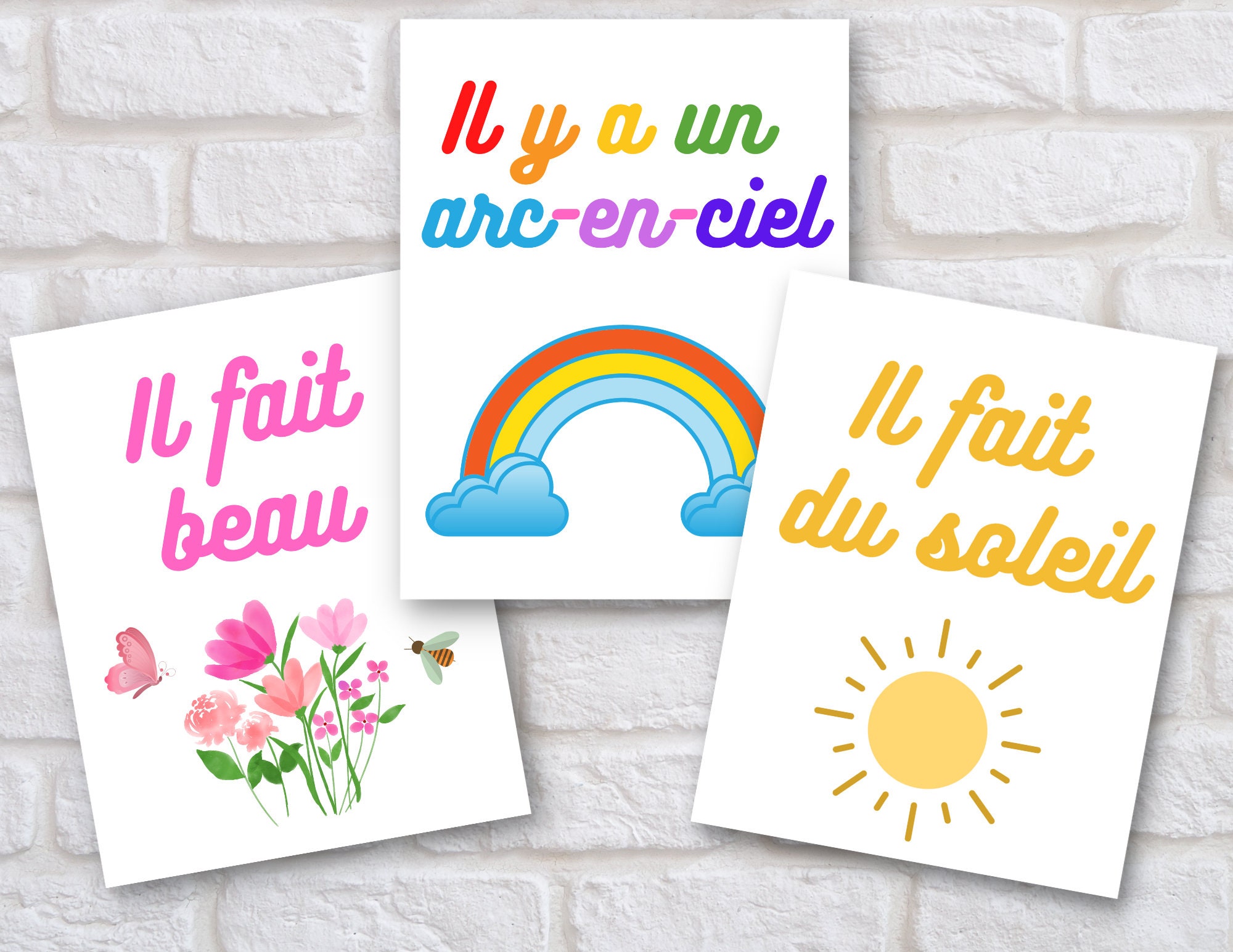 French Weather Posters for the Classroomfrench Classroom - Etsy Australia