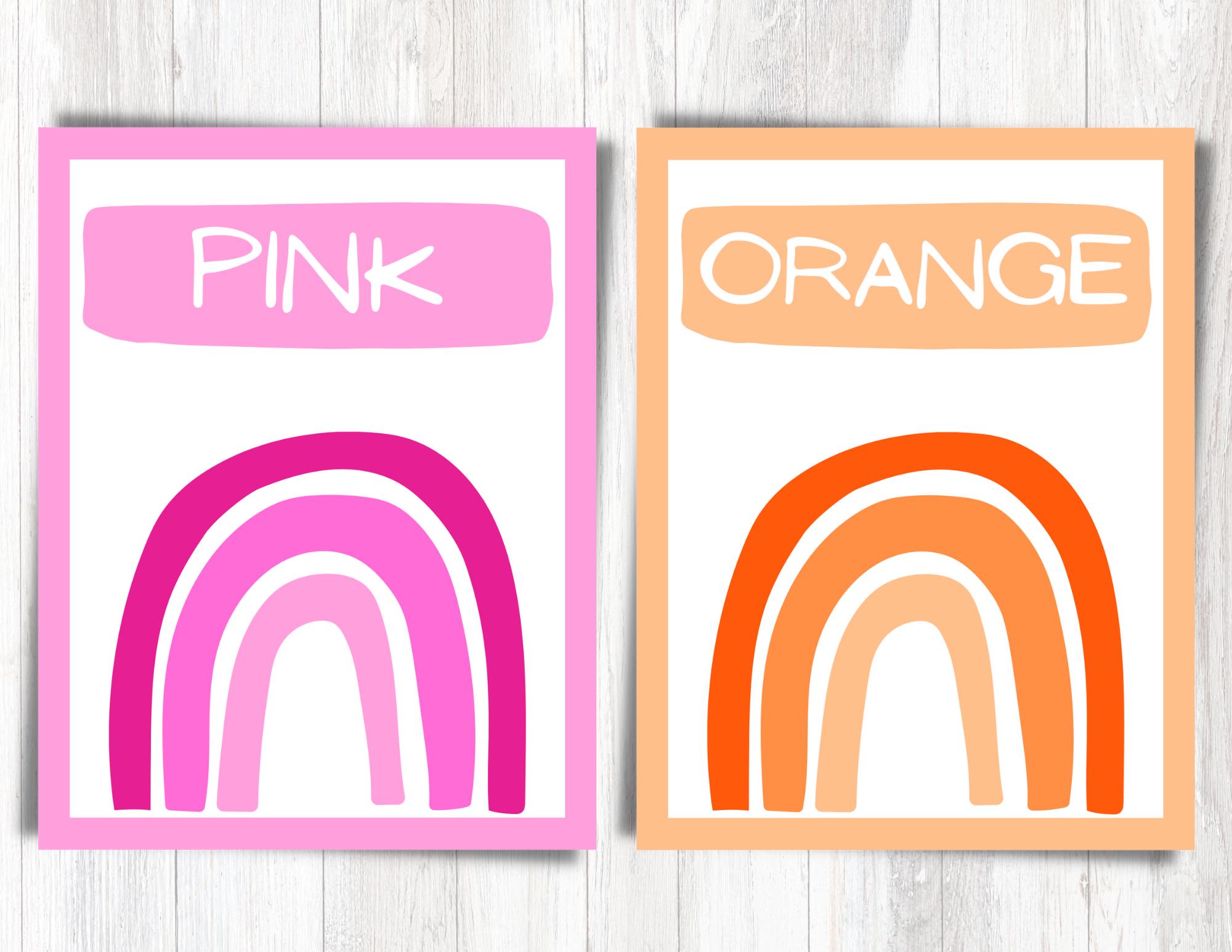 Basic Colors in English Classroom Display|monochromatic Rainbow Color ...