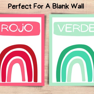 Spanish Basic Colors Printable Posterscarteles Educativos - Etsy