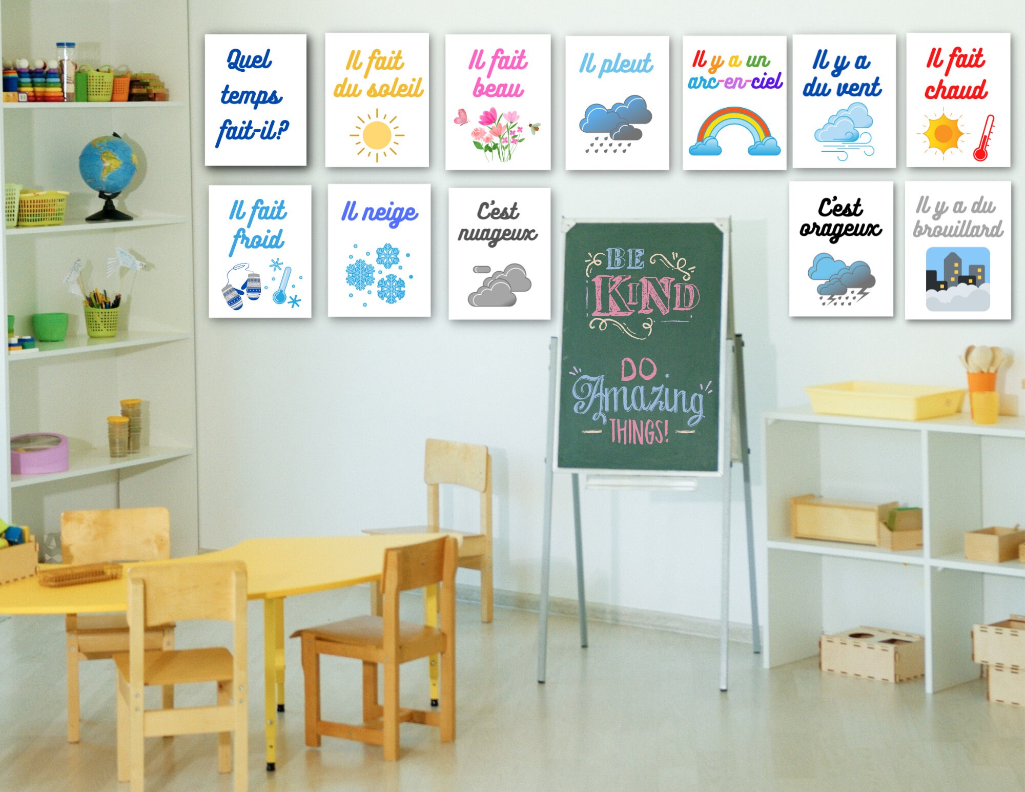 French Weather Posters for the Classroomfrench Classroom - Etsy Australia