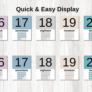 Classroom Ten Frames Numbers 0-20 Math Postersprintable Neutral Numbers ...