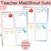 Teacher Mail Shout Out Printable Note Cards|positive Teacher Note Home ...
