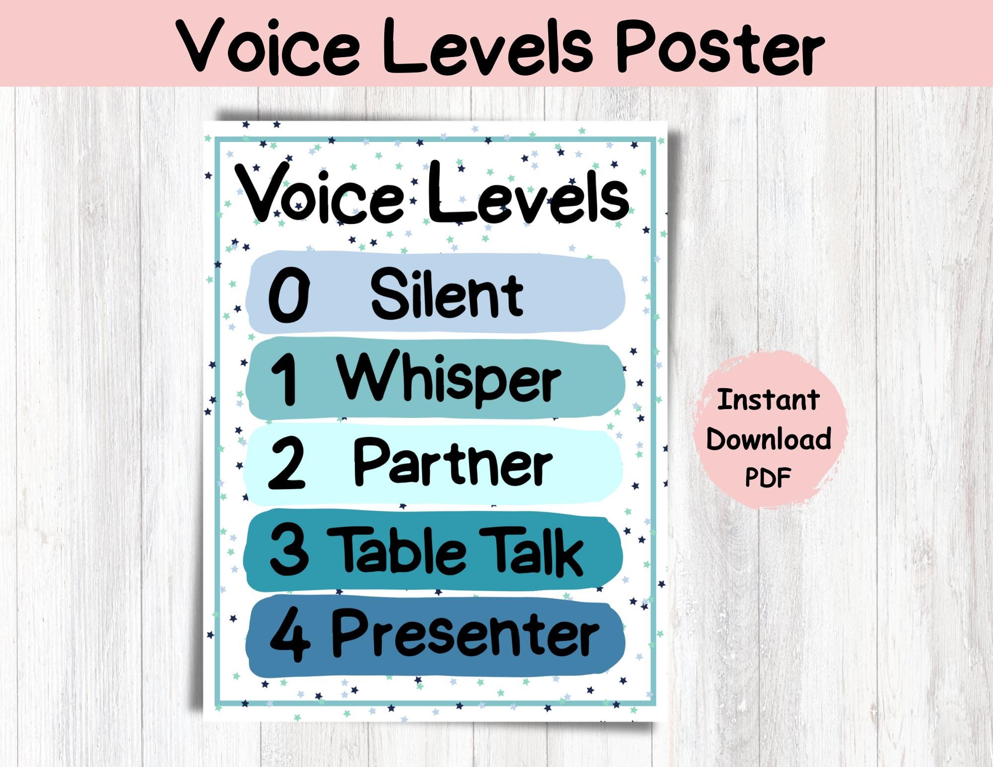 Blue Voice Levels Chart|voice Level Display|calm Classroom|classroom ...