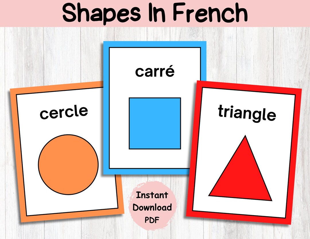 French Shapes Poster: Classroom Decor for Preschool (PDF) - Etsy