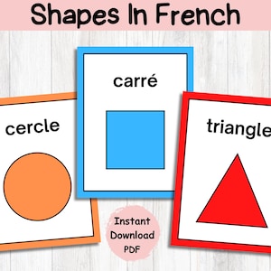 French Shapes Poster: Classroom Decor for Preschool (PDF) - Etsy
