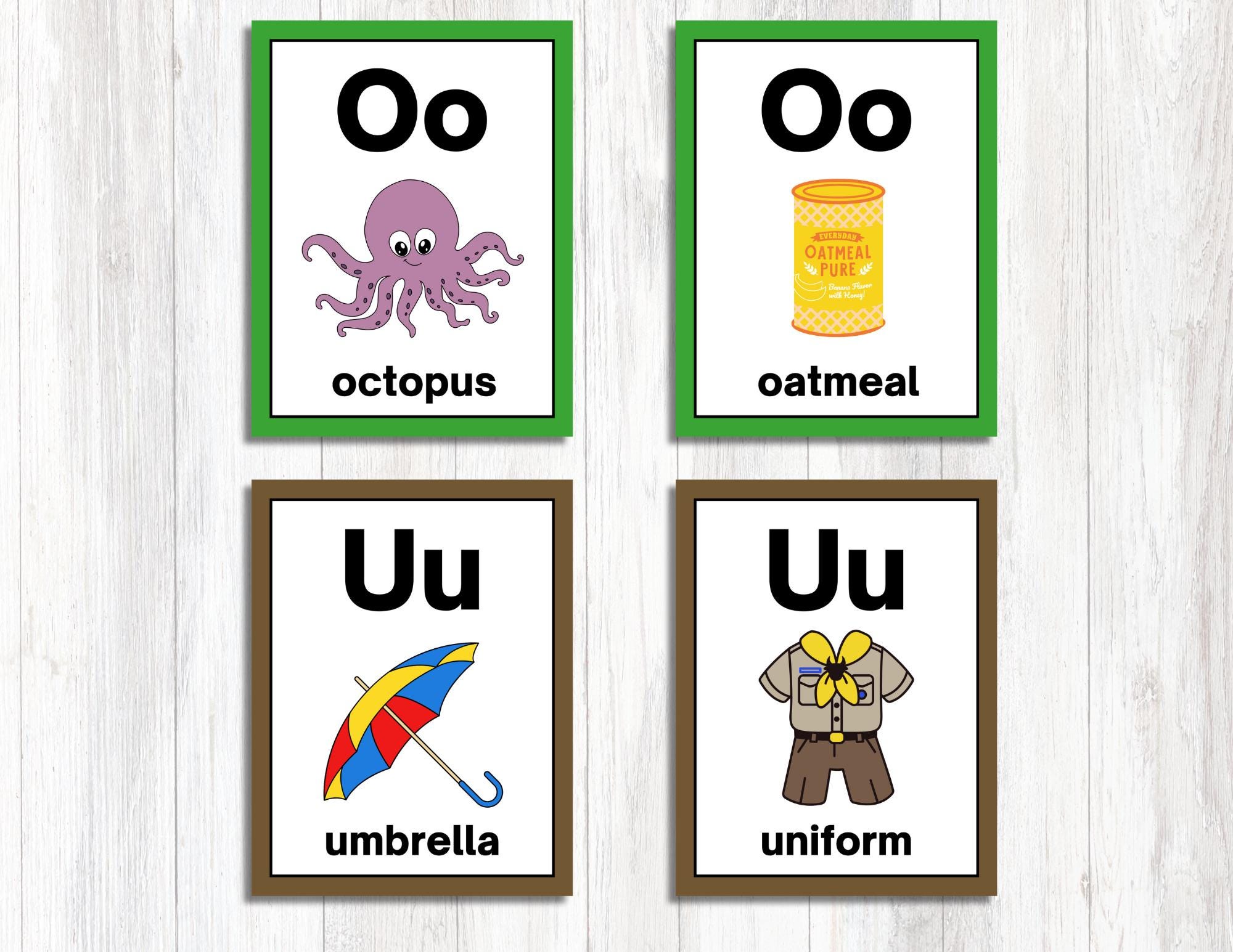 Colorful English Alphabet Posters Print|bright Kindergarten Classroom ...
