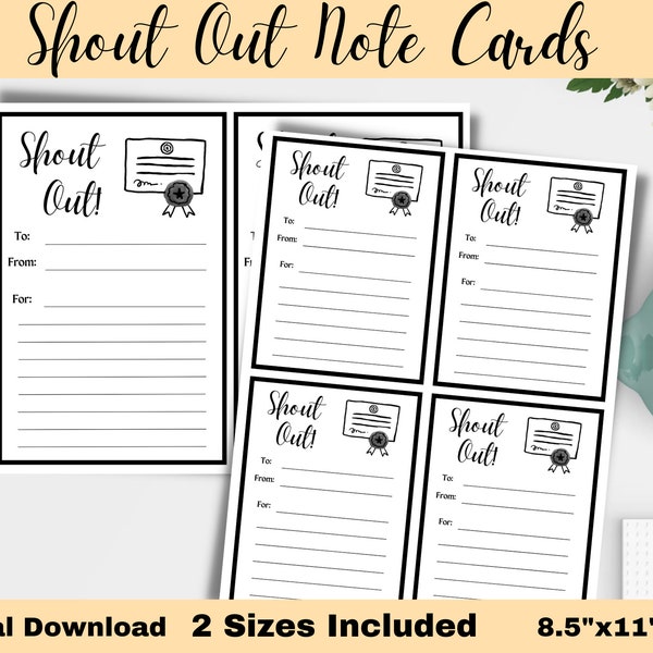 Shout Out Cards - Etsy