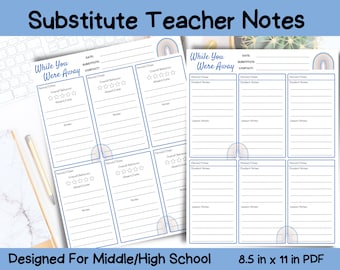 Printable Substitute Note With Apples While You Were Out - Etsy