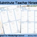 Middle/high School Substitute Teacher Notemultiple Class Substitute ...