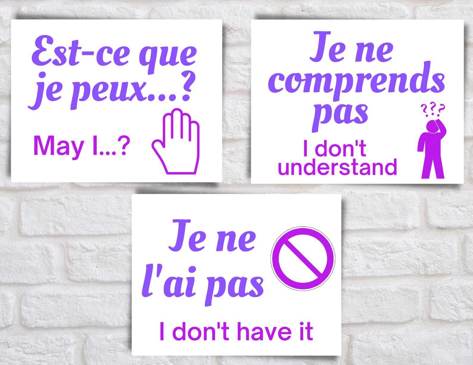 Common French Phrases Classroom Posters french Classroom Decorfrench ...