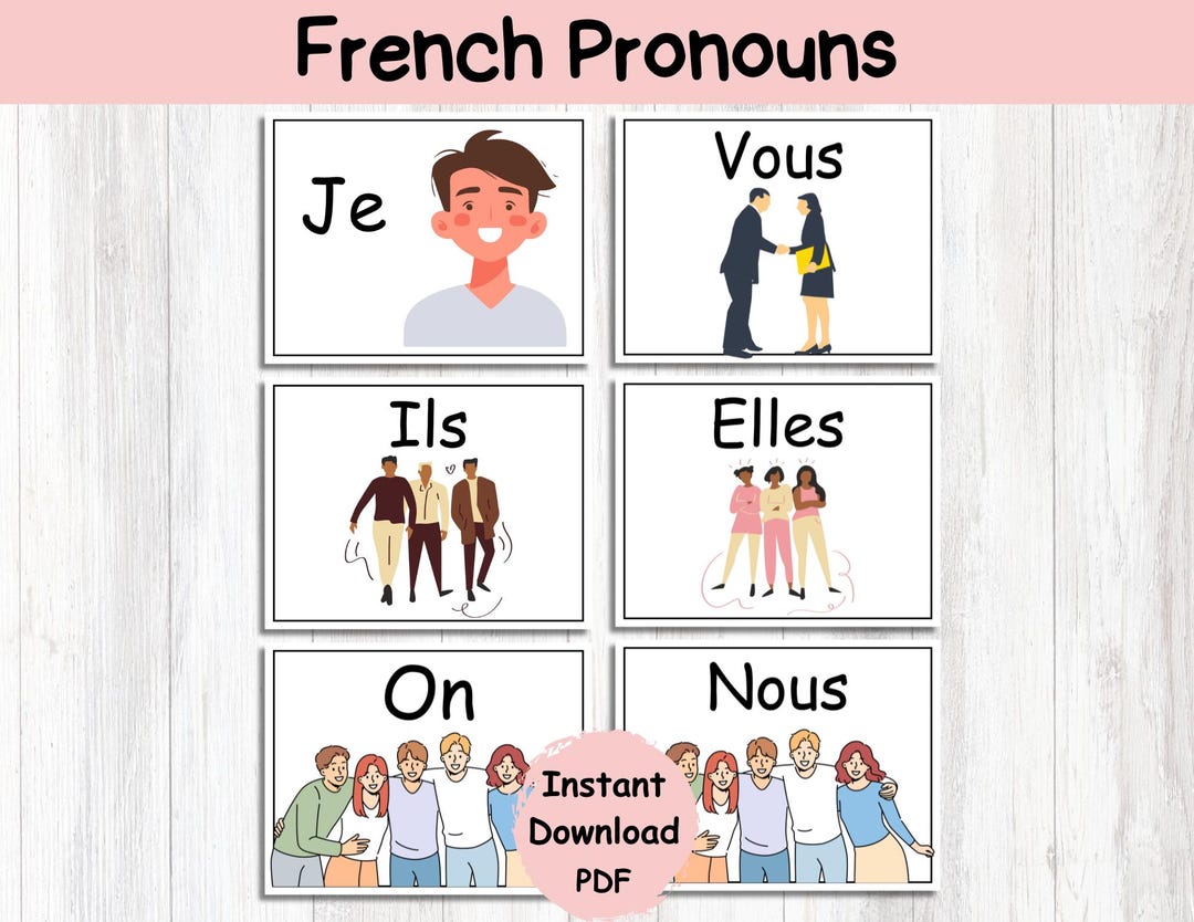 French Subject Pronouns Poster Set: French Teacher Resources (PDF ...