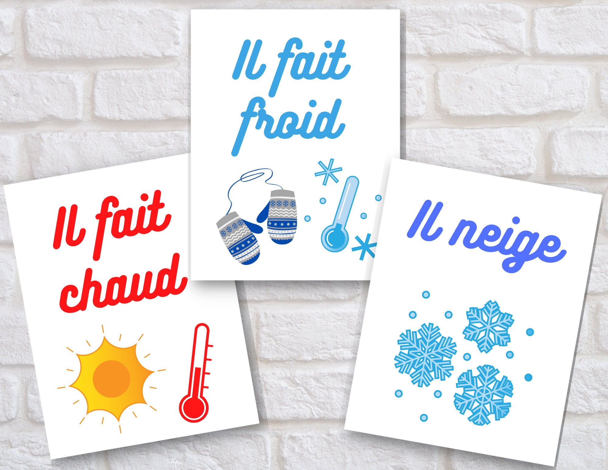 French Weather Posters for the Classroomfrench Classroom - Etsy Australia