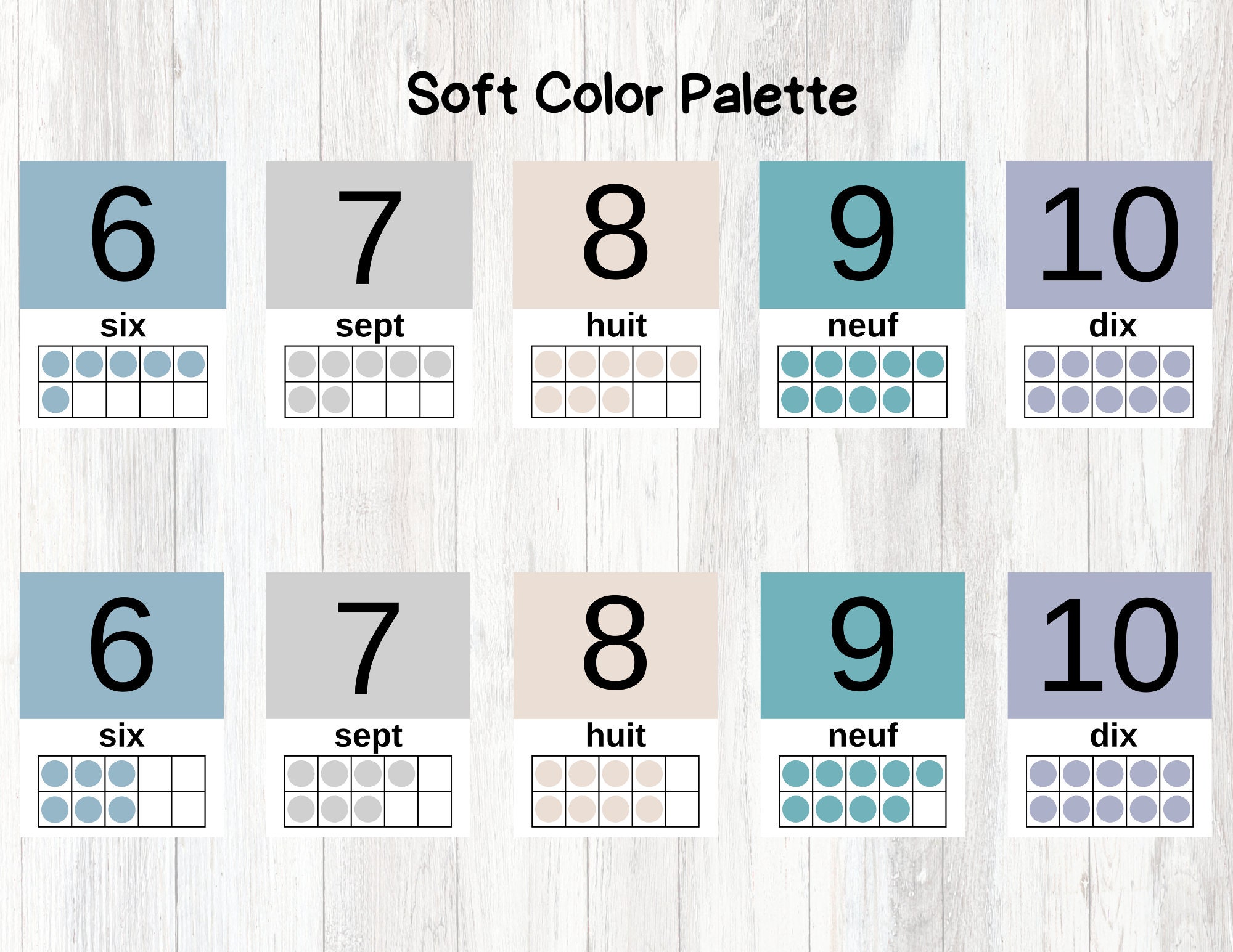 French Classroom Ten Frames Numbers 0-20 Math Postersfrench Immersion ...