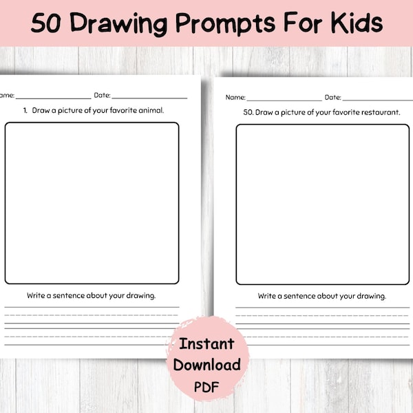 Writing Drawing - Etsy