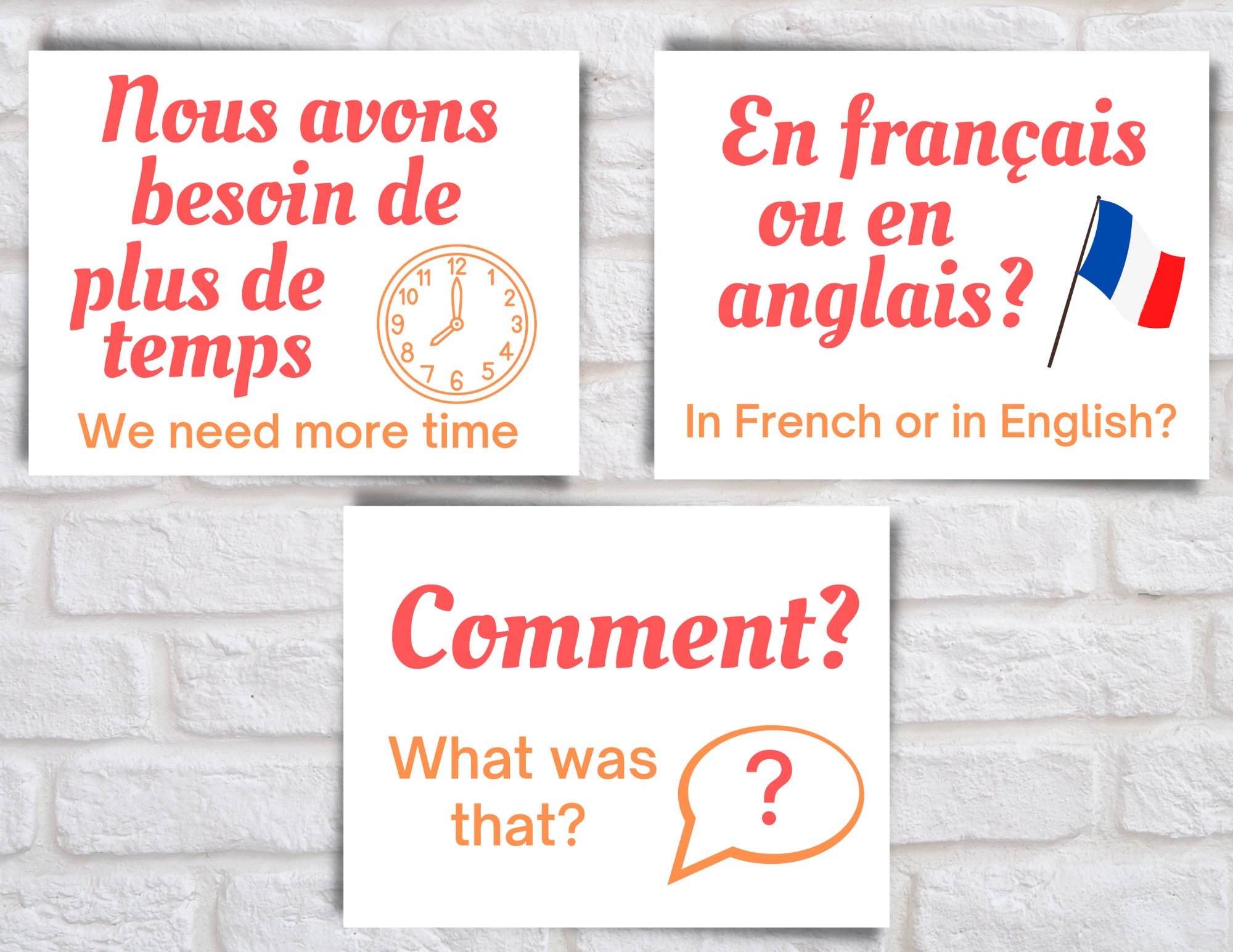 Common French Phrases Classroom Posters french Classroom - Etsy