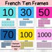 French Classroom Ten Frames Numbers 0-20 Math Posters|french Immersion ...
