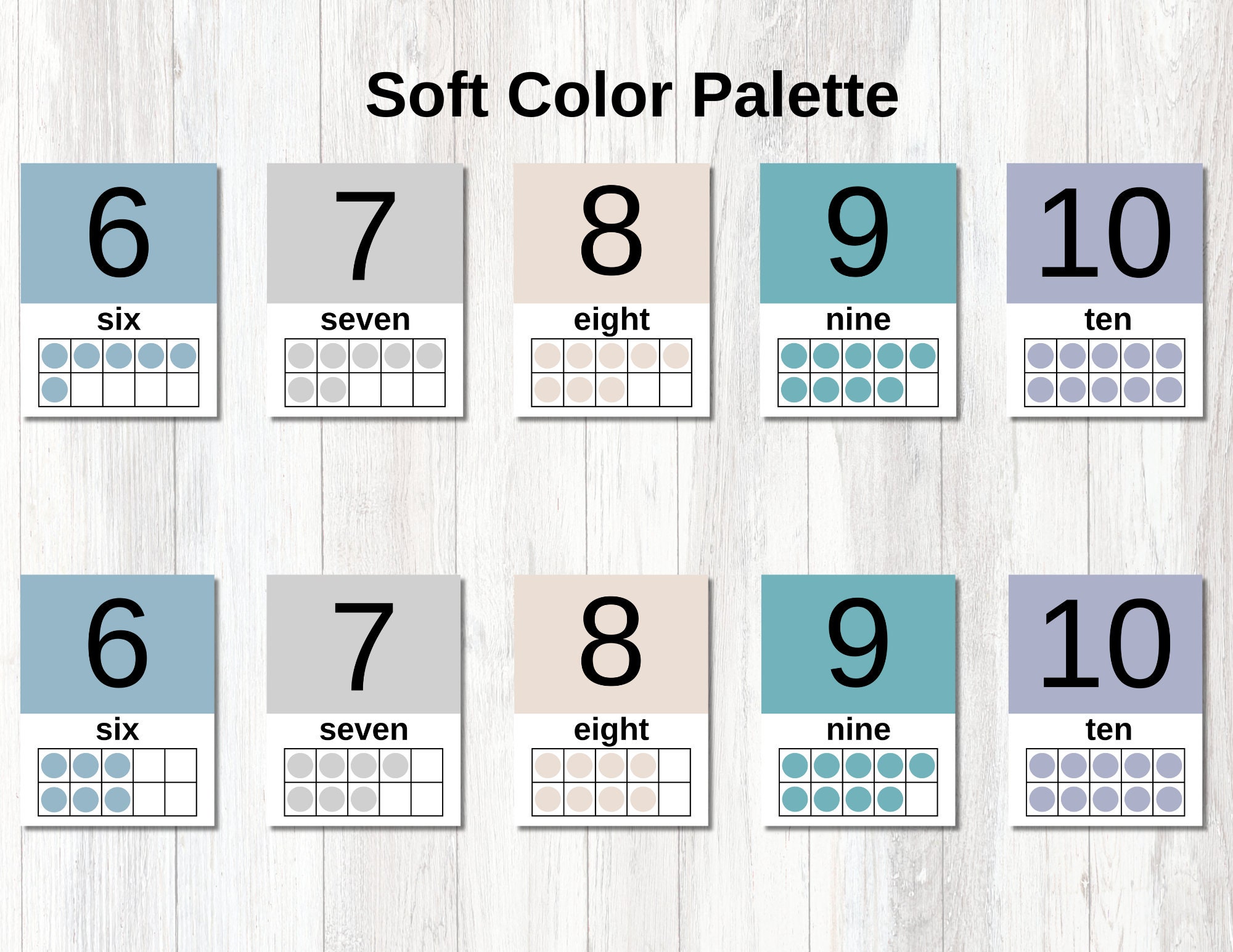 Classroom Ten Frames Numbers 0-20 Math Postersprintable Neutral Numbers ...