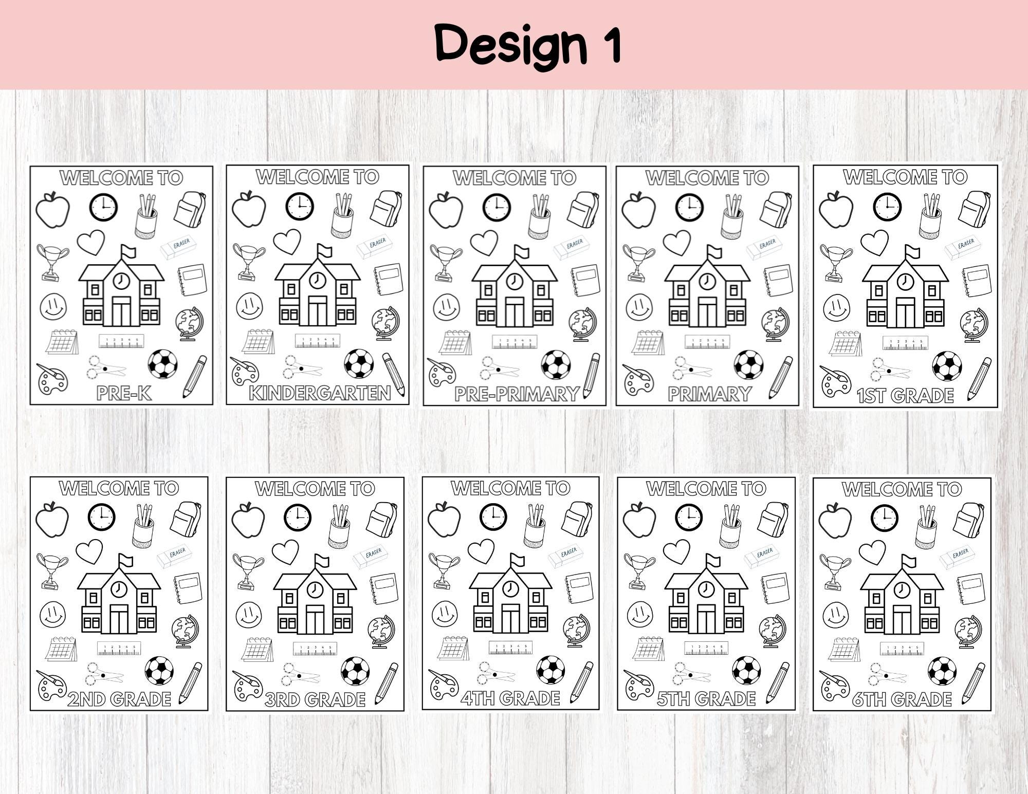 Welcome Back to School Coloring Pages for Kidspre-k to Sixth Grade ...