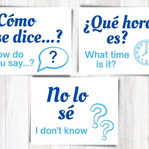 Spanish Classroom Phrases Poster Set: Bilingual Teacher Resources (PDF ...
