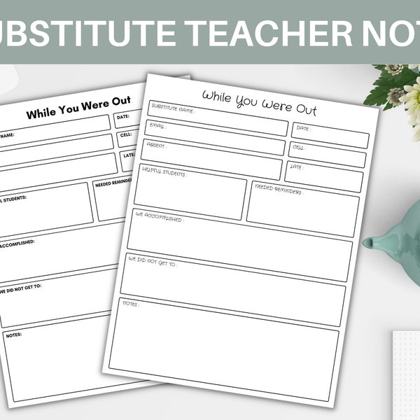 While You Were Out Sub Printable - Etsy