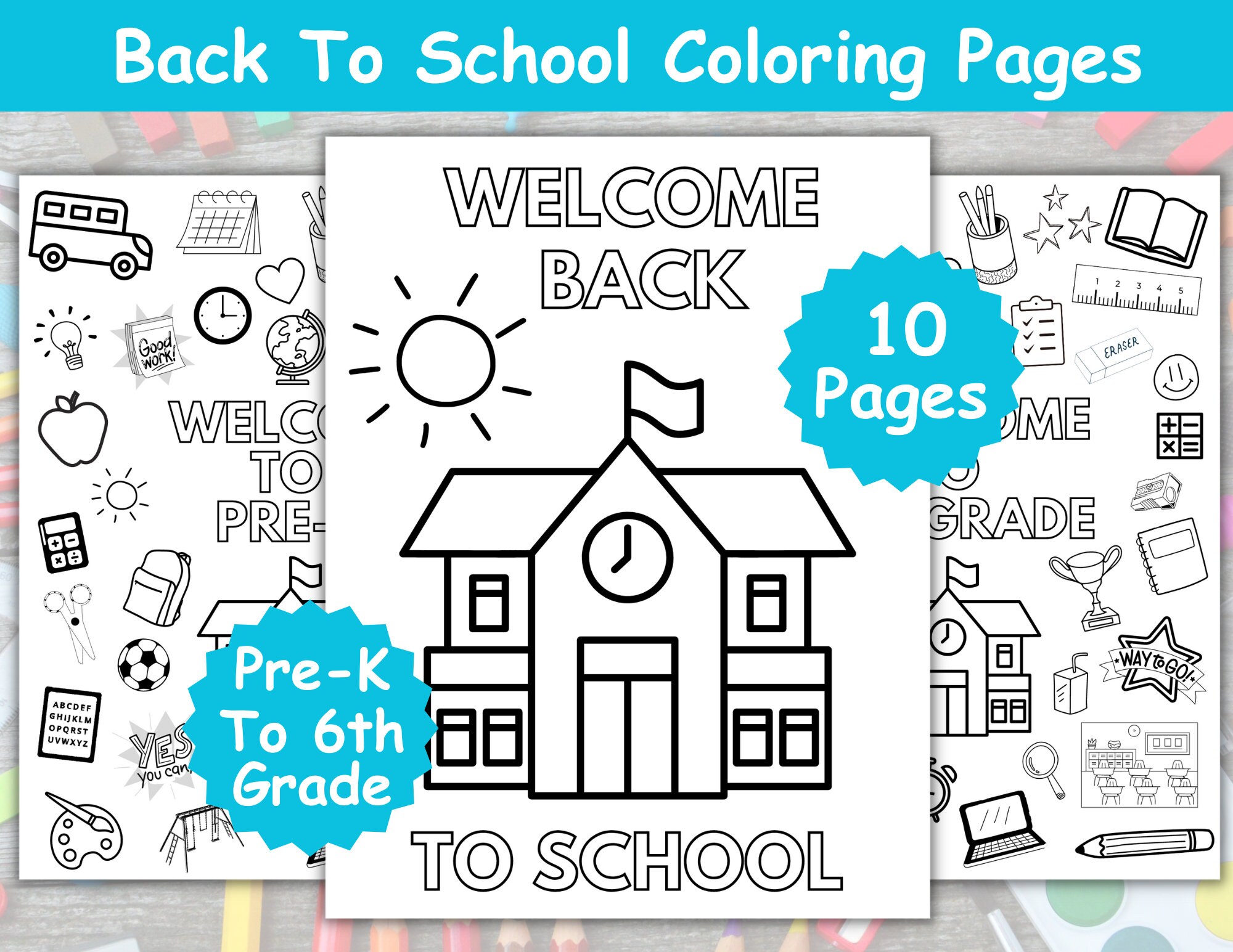 Welcome Back To School Coloring Pages
