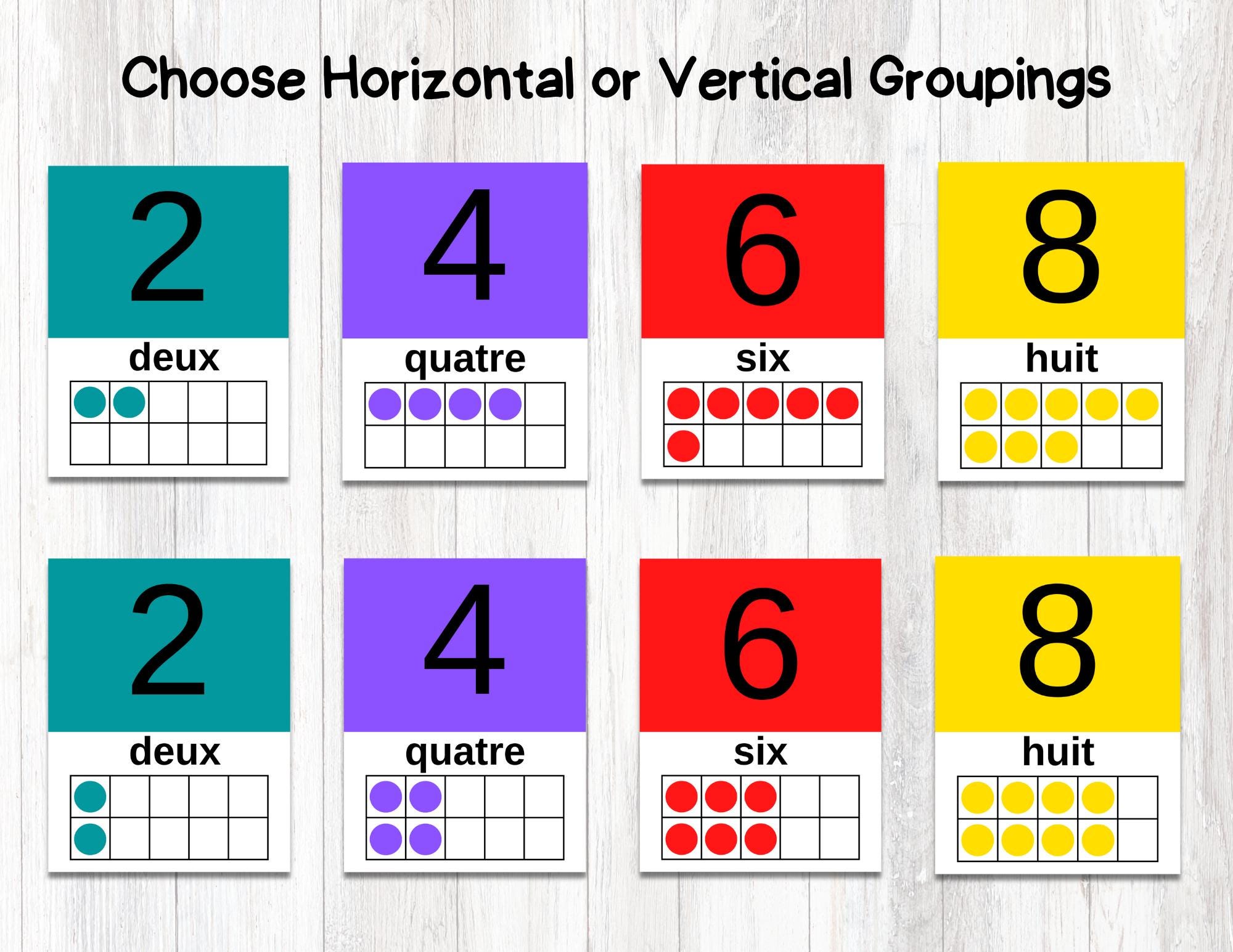 French Classroom Ten Frames Numbers 0-20 Math Postersfrench Immersion ...